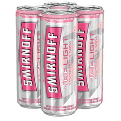 » Smirnoff – Ice Light Raspberry & Soda Can 4x 355ml